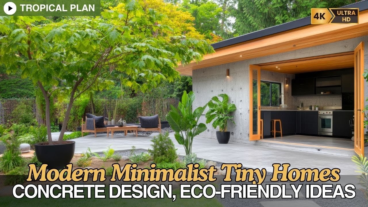 Modern Minimalist Tiny Homes for 2025: Concrete Design, Eco-Friendly Ideas, and Courtyard Style