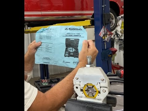 How to use Mastercool 71550 AC Crimper to make Air Conditioner hoses and clock hose correctly