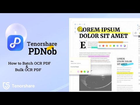 How to Batch OCR PDF & Bulk OCR PDF | Tenorshare PDNob