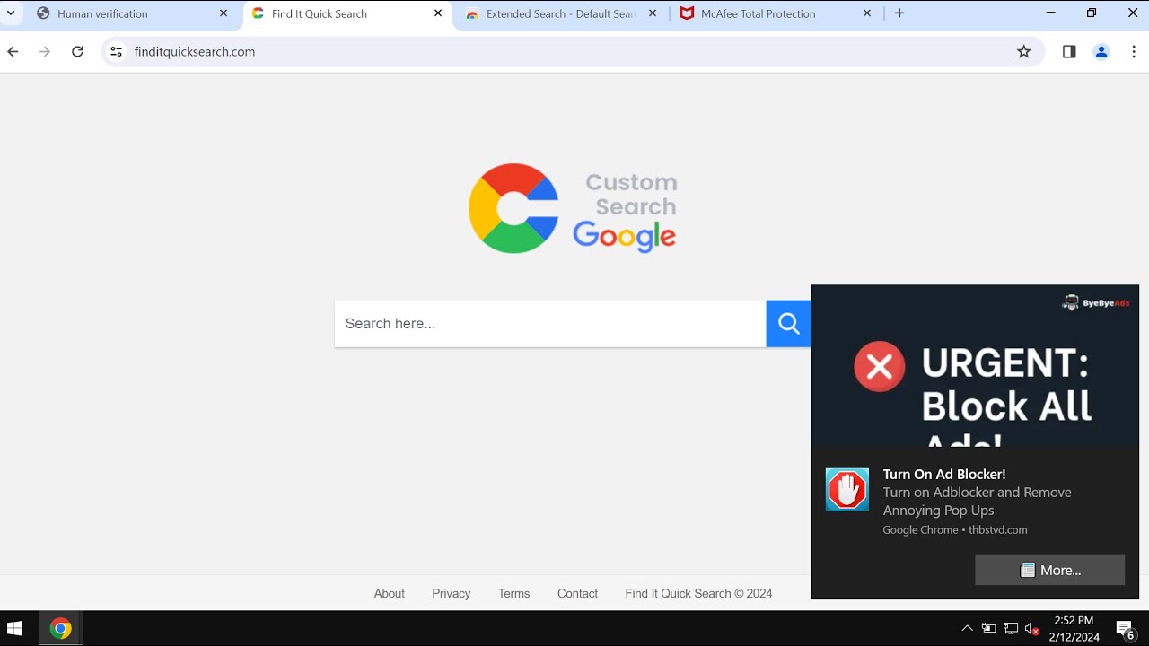 Finditquicksearch.com hijacker removal instructions.