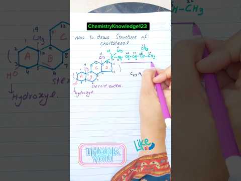 How to draw Cholesterol Structure bioChemistry