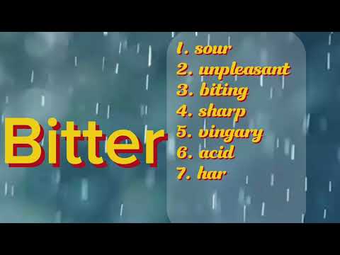 #Best +5 Synonums 5; #Tasty & #Bitter. #learning #english #synonyms #vocabulary