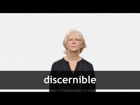 How to pronounce DISCERNIBLE in American English