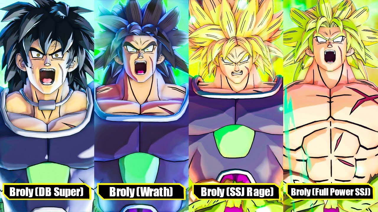 Broly (DB Super) Base, Wrath, SSJ Rage & Full Power SSJ Transformations! -Dragon Ball Xenoverse Mods