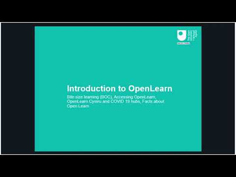 Introduction to The Open University and OpenLearn in Wales
