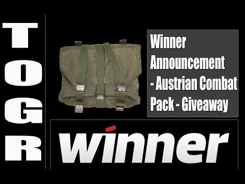 Winner Announcement - Austrian Combat Pack - Giveaway