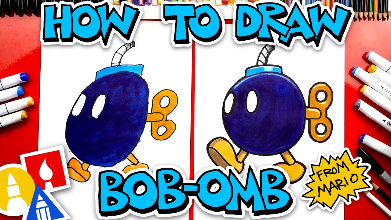 How To Draw Bob omb From Mario