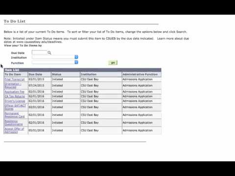 How To View To Do List in MyCSUEB