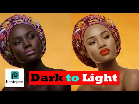 Change Skin Colour from Dark to Light and Glowing In Photopea || Tutorial Photopea