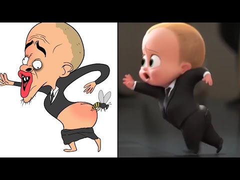 Baby Boss - Funny Cartoon Drawing Memes | Crazy art video | comedy memes