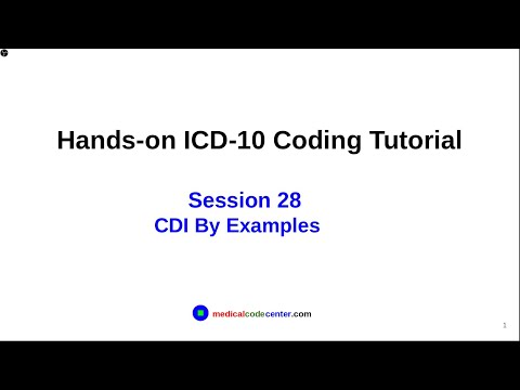 Hands-on ICD-10 Tutorial Session 28: CDI by examples