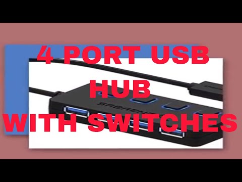 4-Port USB 3.0 Hub with Individual Power Switches and LEDs