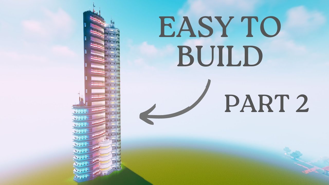 Minecraft Tutorial | Easy Modern Skyscraper (Part 2/2)