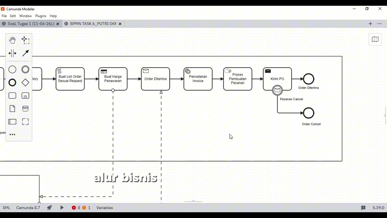 Review BPMN UTS UNDHI : Putri oknipia_25202011