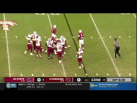 2022 USC vs SC State - Sherrod Greene, Tonka Hemingway Sack