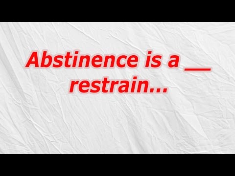 Abstinence is a restrain (CodyCross Crossword Answer)