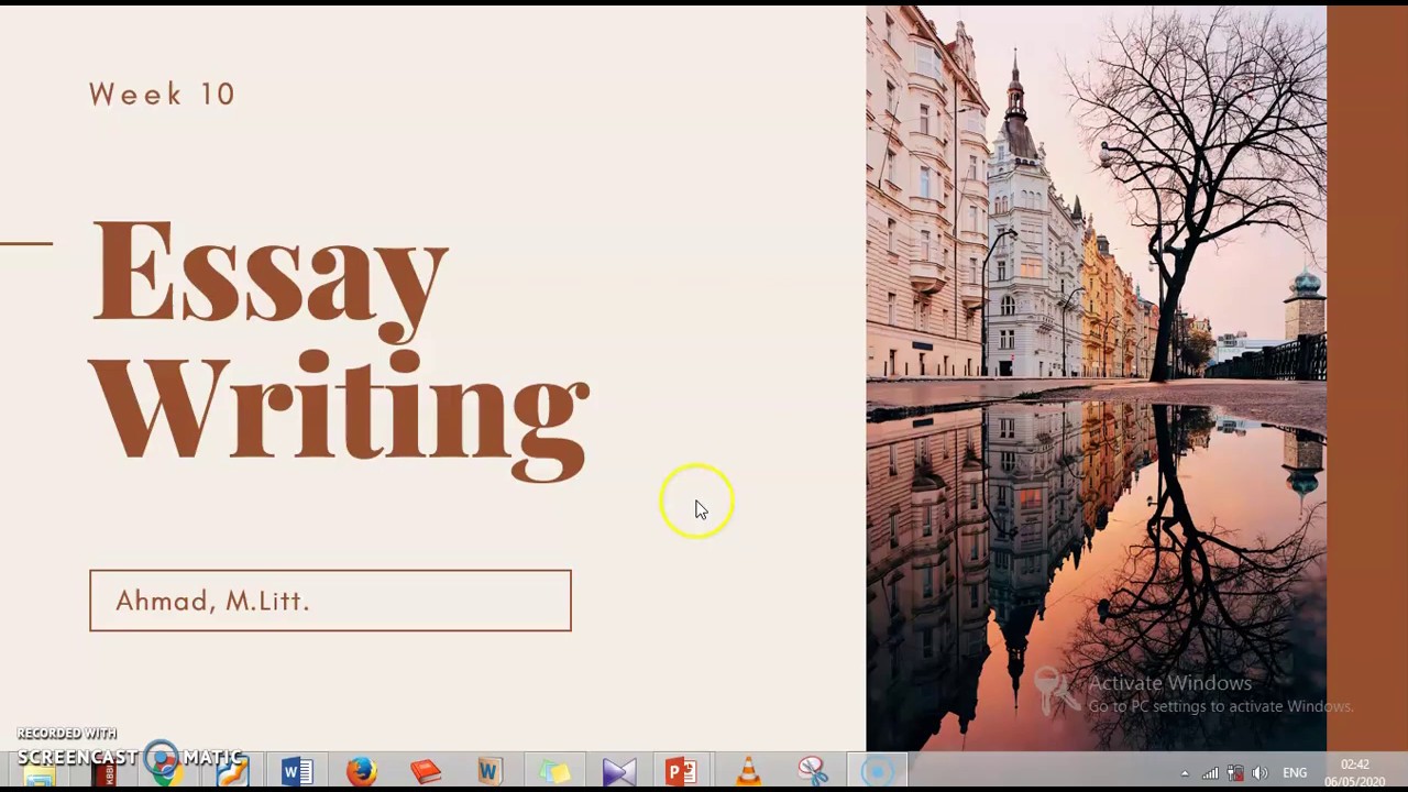 Week 10.3: Steps on Writing Essay (Langkah-langkah Menulis Esai)