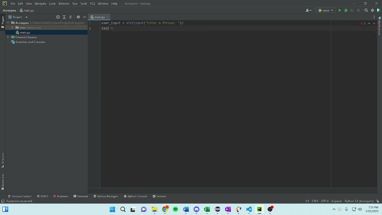 Creating Acronyms with Python