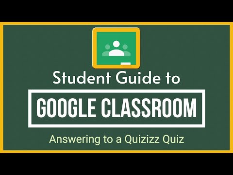 Google Classroom - Answering to a Quizizz Quiz