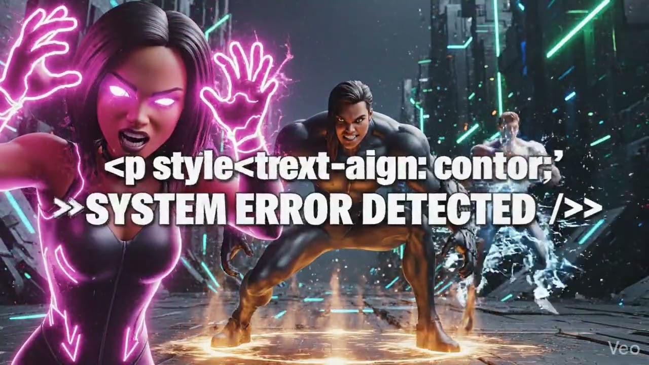 Characters fighting digital programming