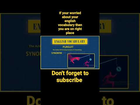 pursuit #vocabulary #english #shorts #youtube #youtubevideo