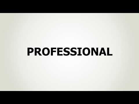How to Pronounce Professional