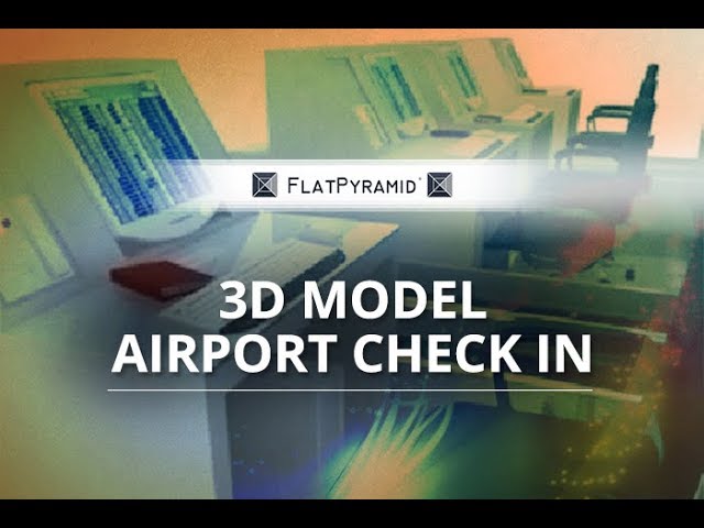 Airport check in 3D Model - FlatPyramid