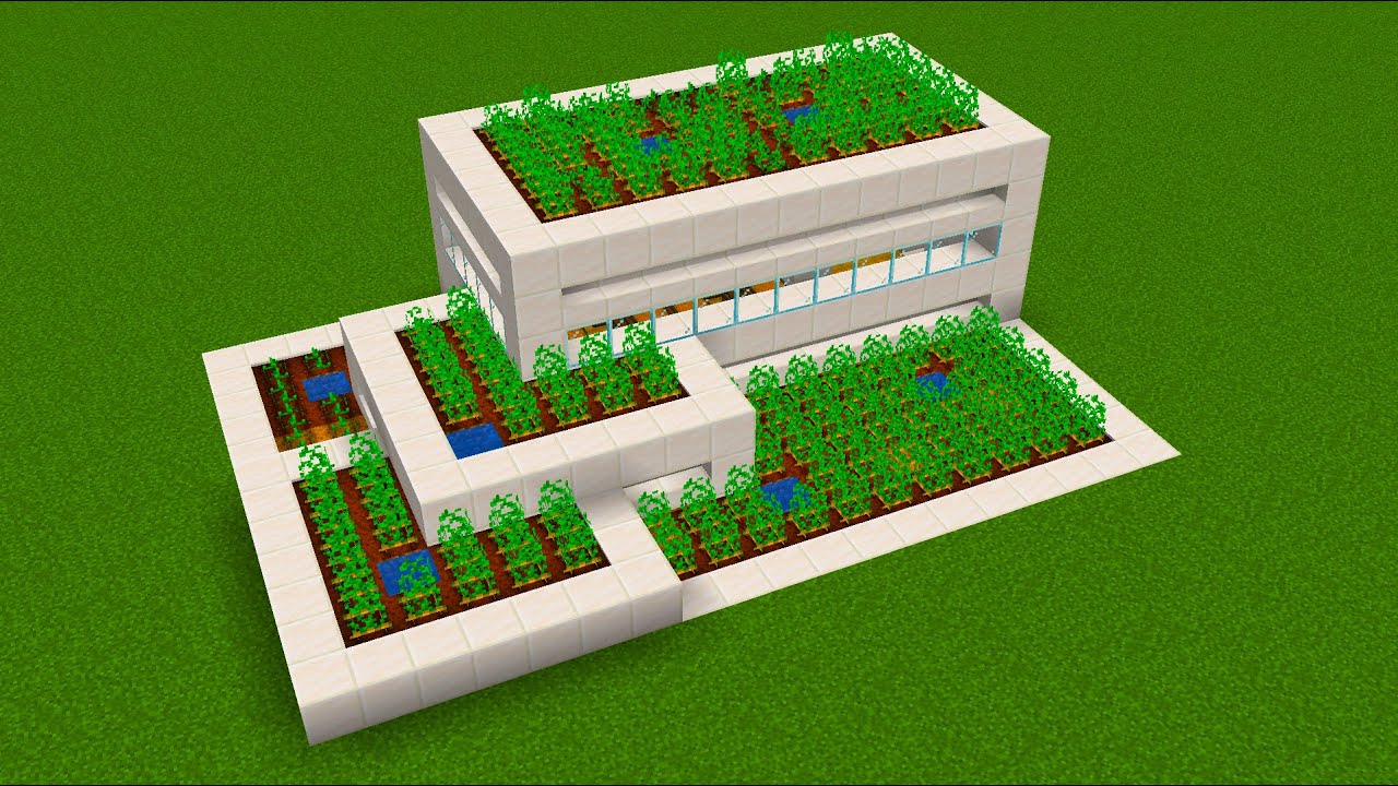 Minecraft - How to build a Modern Potato Farm House - Minecraft Builders