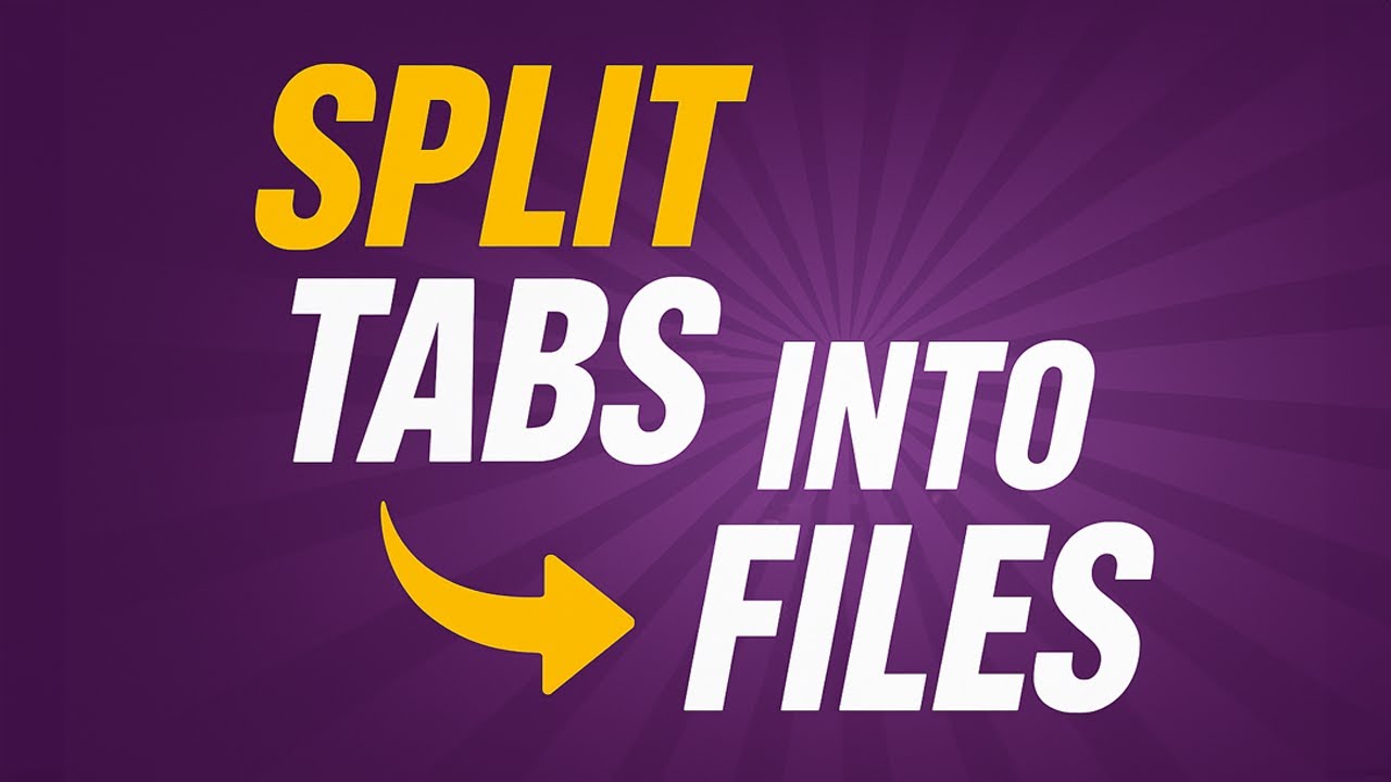 Split Google Sheet Tabs into Separate Files – Instantly!