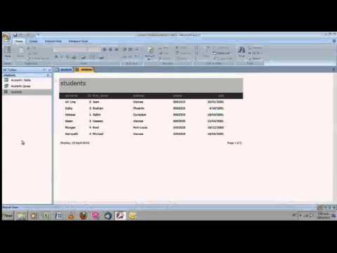 How to create a report in MS Access 2007