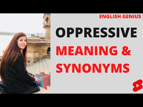 Oppressive | Daily Vocabulary Words | #shorts @englishgenius1234