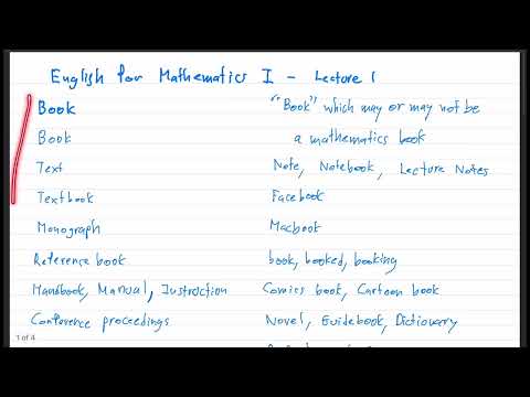 รวมคำศัพท์ภาษาอังกฤษเกี่ยวกับหนังสือ คลิปที่ 1