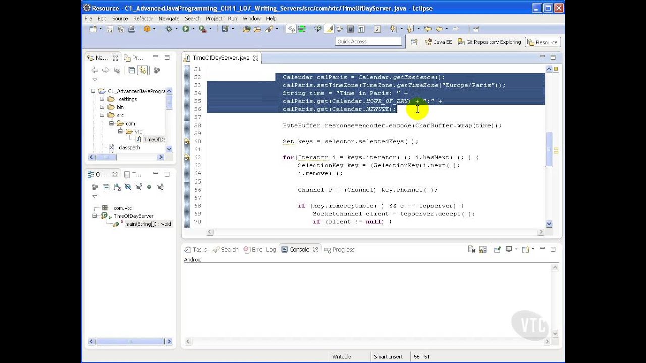 VTC Player   Advanced Java Programming Java SE 7, Writing Servers