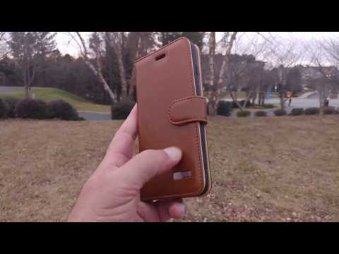 Labato iPhone 7 Plus Genuine Leather Wallet Folio Flip Stand Case Cover with Card Slots