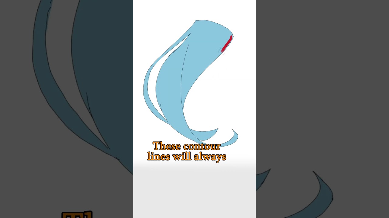 Mistake When Drawing Hair - Quick Art Tips #art #sketch #shorts #tutorial #drawingtutorial #anime