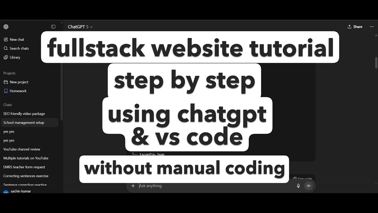 Full Stack Website Using ChatGpt with React TypeScript & Express MongoDB | Step-by-Step Guide PART-1