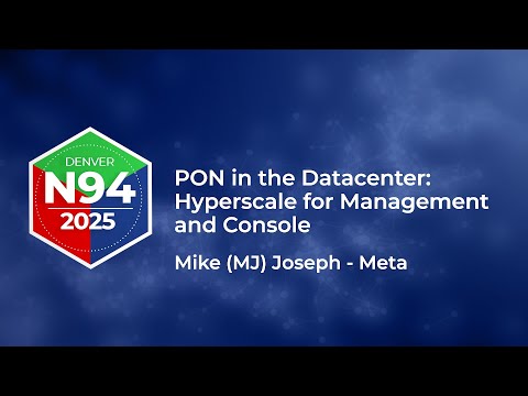 PON in the Datacenter: Hyperscale for Management and Console
