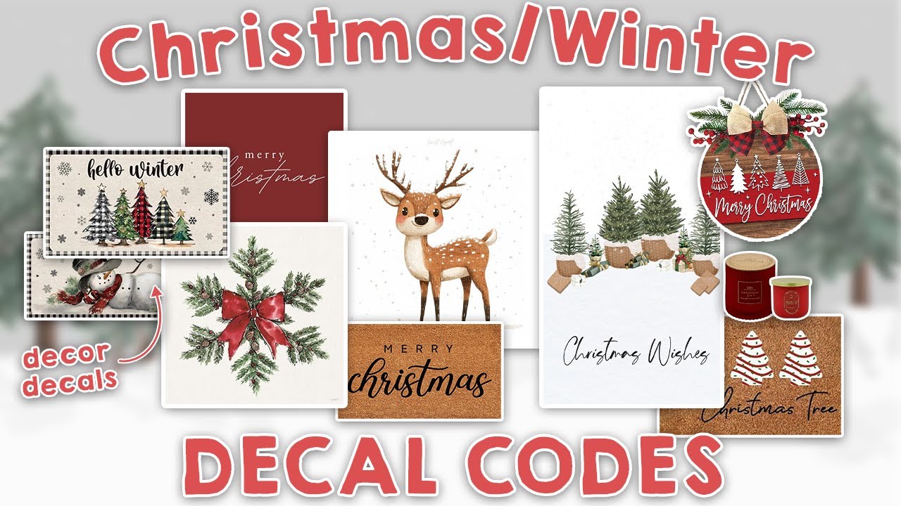 100+ Aesthetic Christmas/Winter Decal Codes for Bloxburg & Berry Avenue