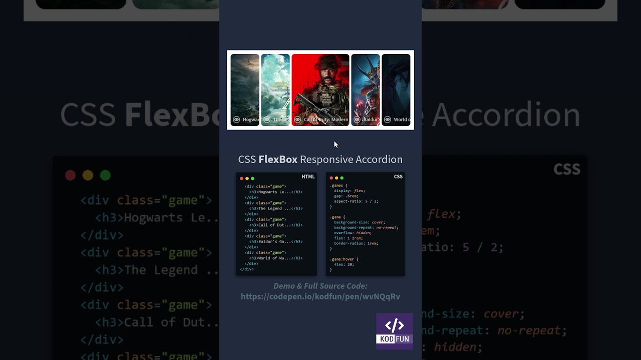 Responsive Accordion using CSS FlexBox