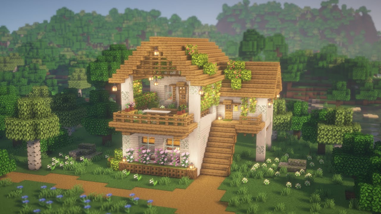 [Minecraft] How to Build an Aesthetic Pale Oak House / / Tutorial ...