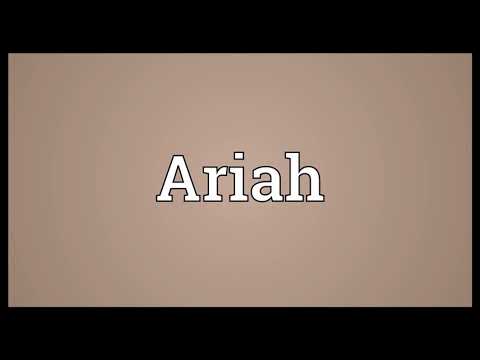 Ariah Meaning