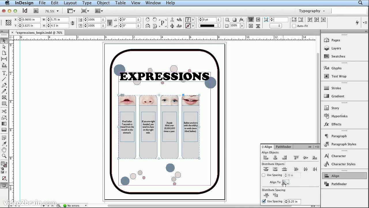 Adobe Indesign CS6 Tutorial - 57  The Align Panel