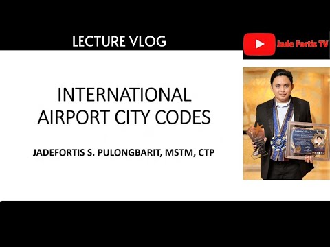 INTERNATIONAL AIRPORT CITY CODES