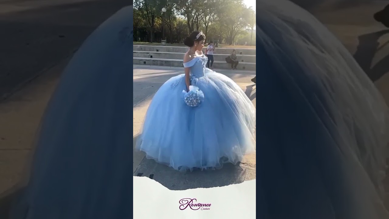 En Romance Couture tenemos este bellísimo vestido azul,  ven a nuestra sucursal  ✨💙 #vestido #xv