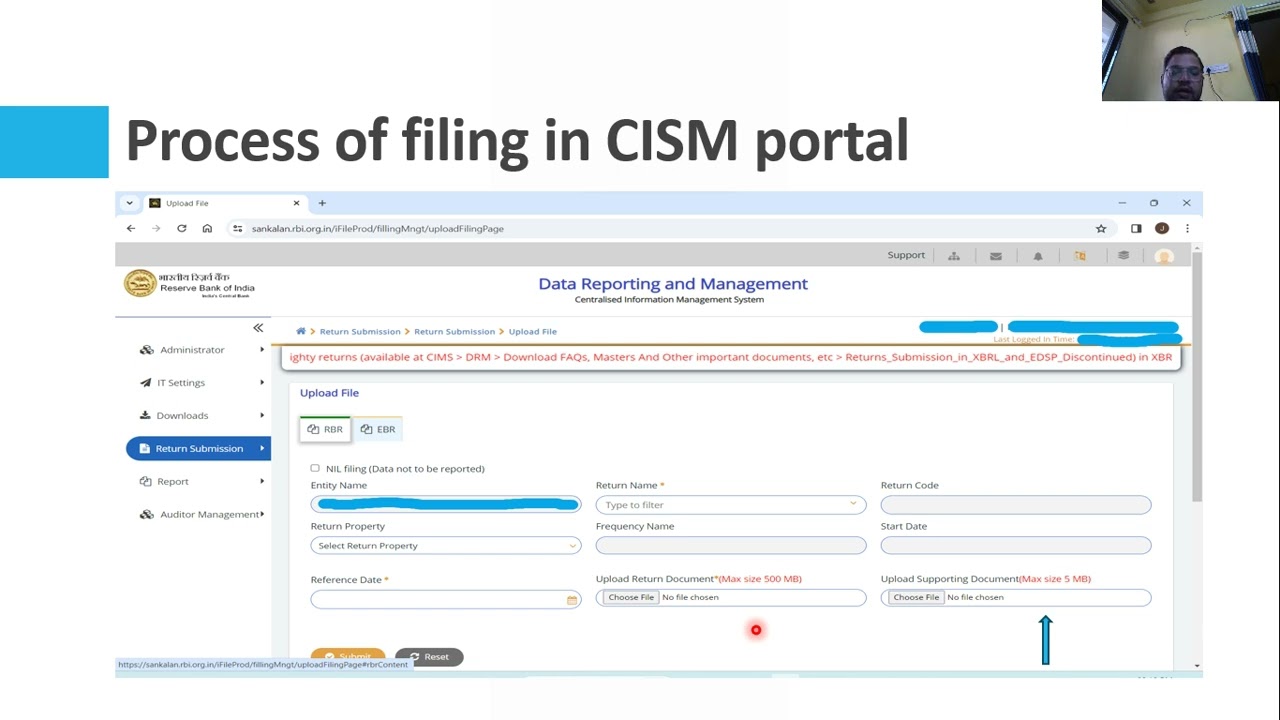 NBFC new reporting portal CIMS