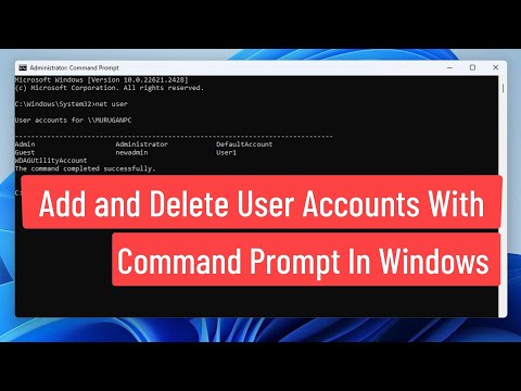 Add and Delete User Accounts With Command Prompt In Windows 11 / 10 / 8 / 7