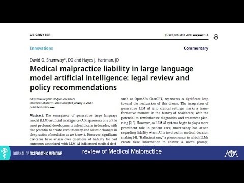 Journal of Osteopathic Medicine, AI Legal Review