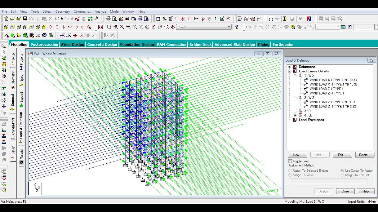 Wind Load Analysis by using STAAD Pro V8i Software