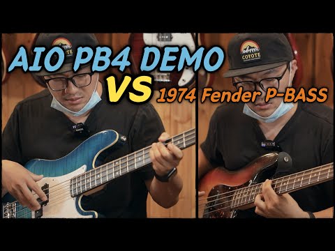 AIO PB4 4 String Bass - Blue Burst Short Scale 30" | Reverb