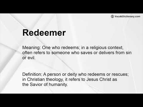 Redeemer Meaning